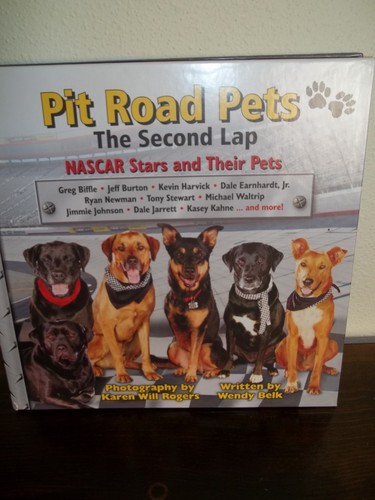 NASCAR Book NEW - PIT ROAD PETS-NASCAR Stars &Their Pets - GREAT UNIQUE ...