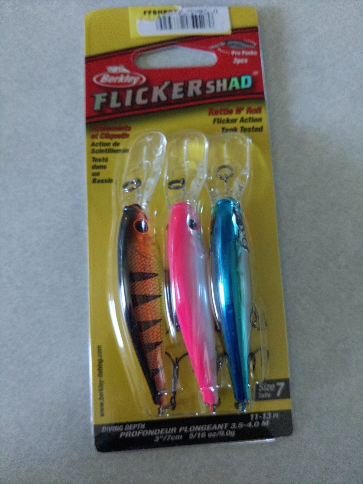 Berkley Flicker Shad #7 Crankbaits 3 Piece Pro Pack. | eBay