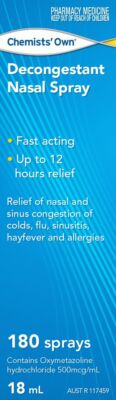 CO NASAL DECON SPRAY 18ML CHEMISTS OWN DE-CONGESTANT - N/SPRY CHEM/OWN | eBay