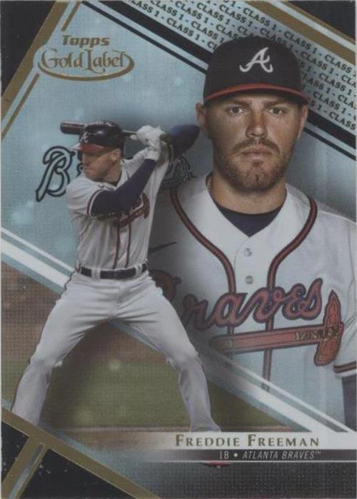 2021 Topps Gold Label - Freddie Freeman #92 Class 1 Black for sale ...