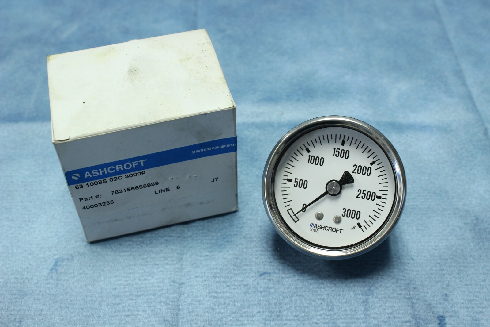 ASHCROFT 63 1008S 02C 3000# PRESSURE GAUGE 0-3000PSI 1/4"NPT | eBay