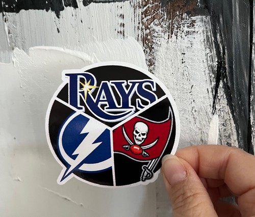 Tampa Bay Lightning Buccaneers Rays Combined Logo Design Decal Sticker ...