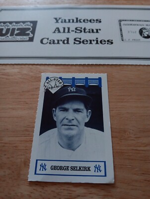 MLB 1992 WIZ Promo NY Yankees All Star Classics George Selkirk Baseball ...