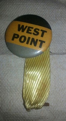 WEST POINT - pin button vintage 1.1/8" with original ribbon | eBay