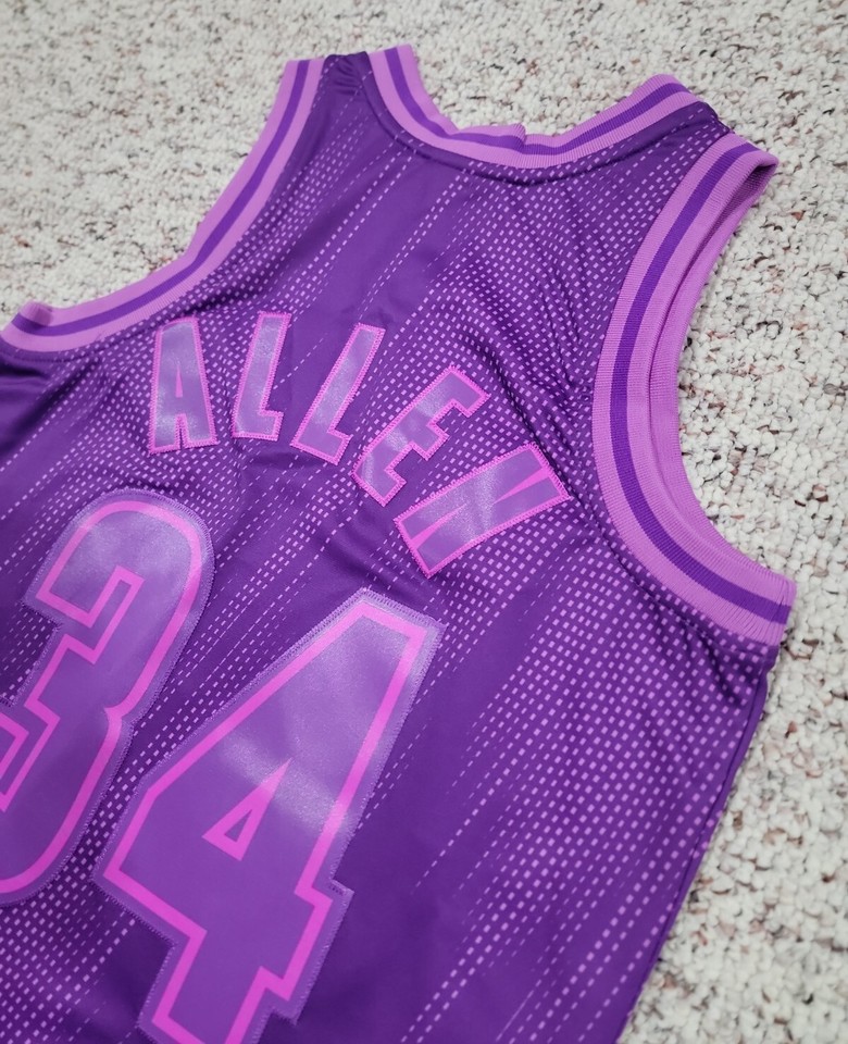 Mitchell & Ness Bucks Ray Allen Monochrome Purple 00-01 Jersey Mens ...