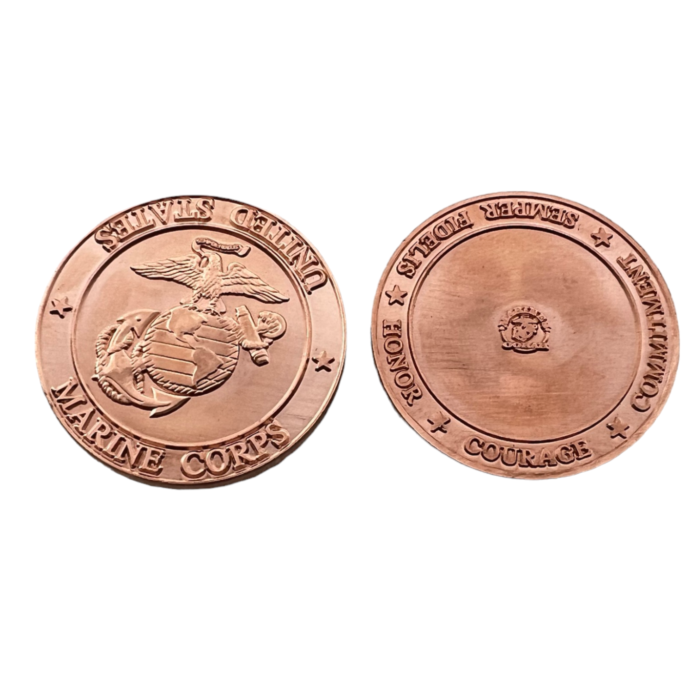US Marine Corp SEMPER FIDELIS Copper Round Challenge GeoCoin Coin | eBay