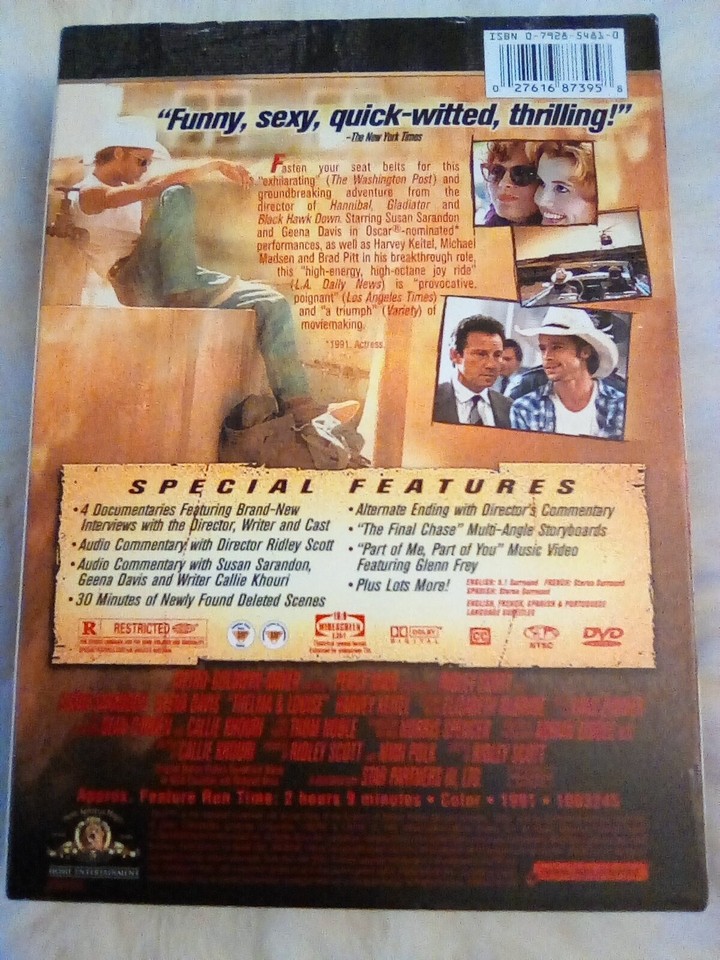 THELMA & LOUISE DVD Ridley Scott MGM HOME ENTERTAINMENT 1991 used | eBay