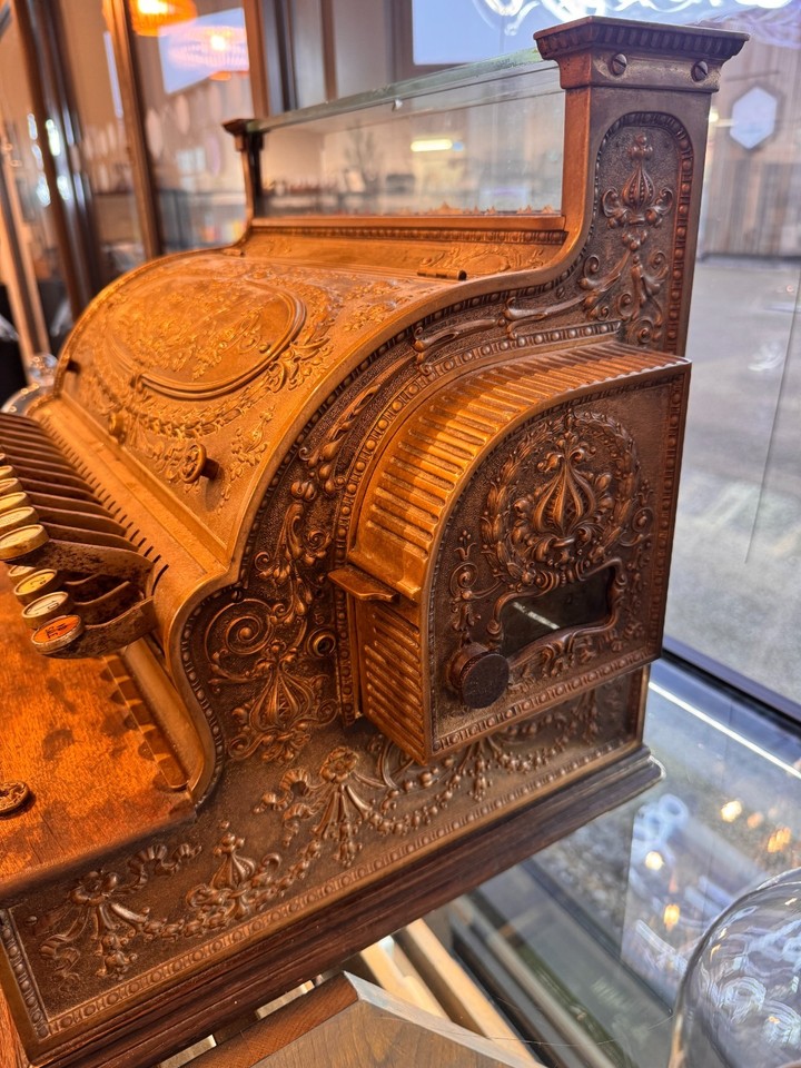 Antique Brass National Cash Register Till Shop Counter Display Money ...