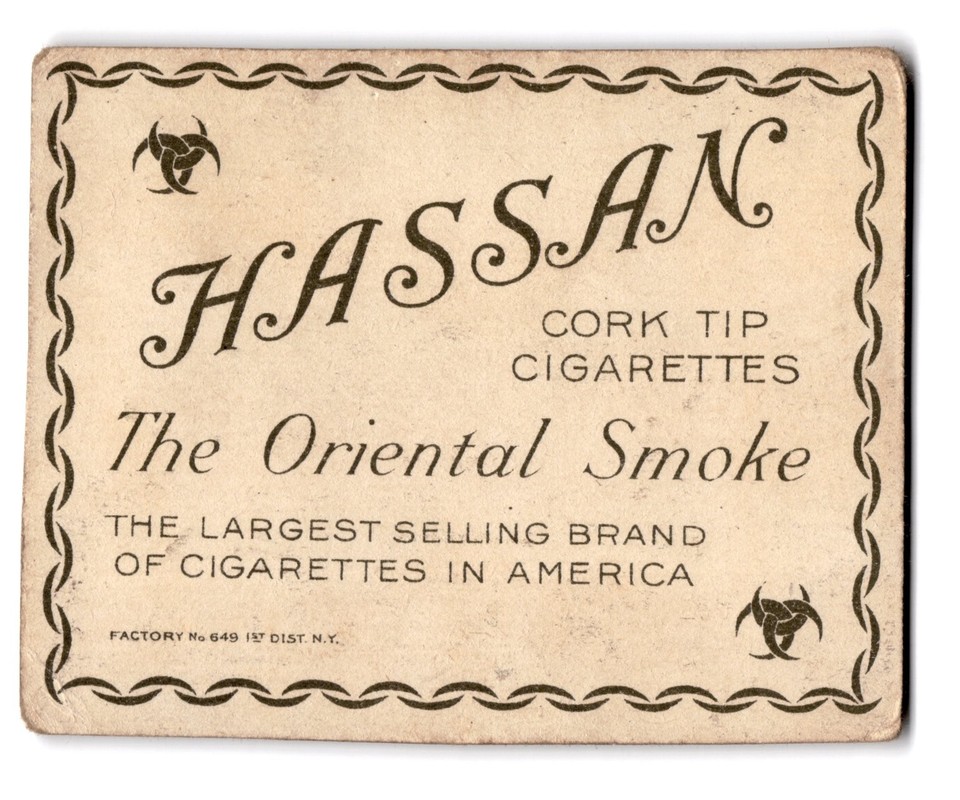 Hassan Cork Tip Cigarettes African Jumping Hare Tobacco Card The ...