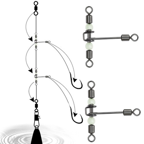 3 Way Swivels with Glow Beads Swivels Rig Swivels Fishing Tackle | eBay Australia