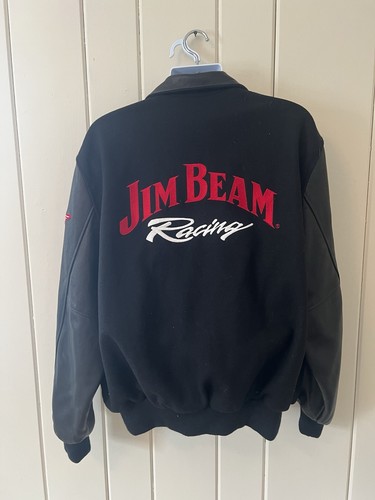 Dehen Jim Beam Racing Men’s 2XL Black Wool Varsity Jacket Made In USA ...