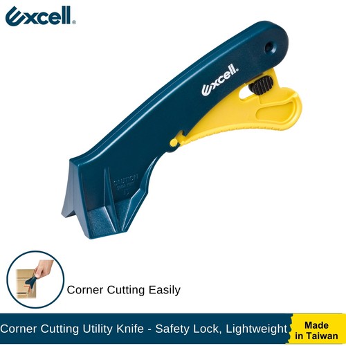 Excell Corner Cutting Utility Knife Safety Lock Lightweight Heavy Duty ...