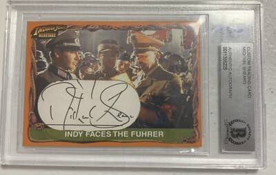 Michael Sheard Signed Custom Cut Indiana Jones Trading Card Beckett | eBay