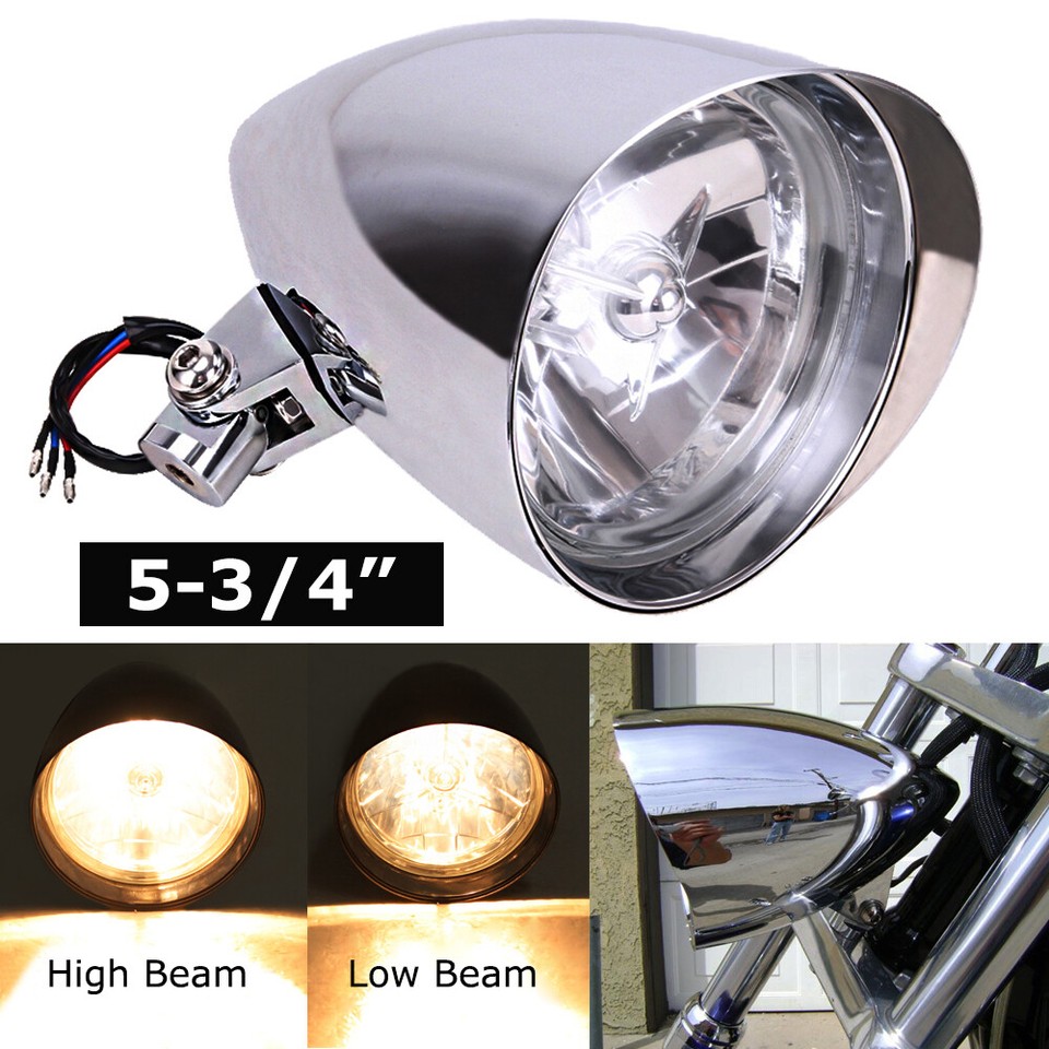 5.75" Chrome Bullet Headlight For Harley Breakout Rocker FXS FXCW ...