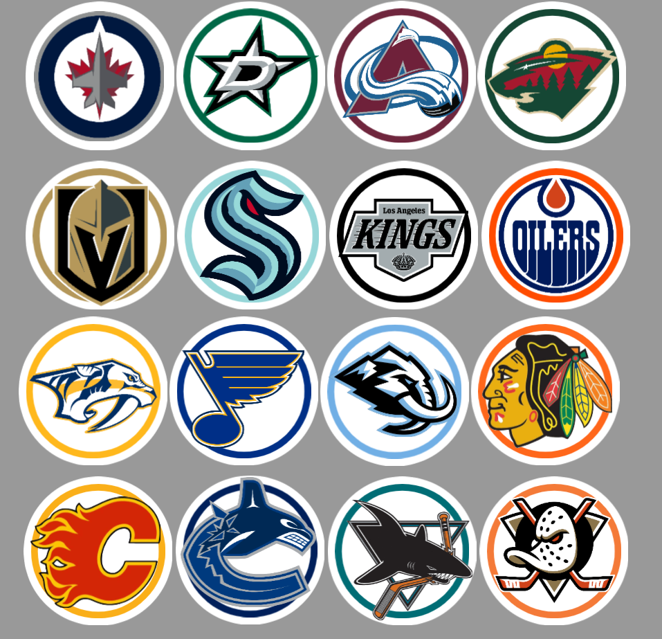 Handcrafted Hockey Team Magnets 2" FULL SET/ALL 32 TEAMS. For Fan ...