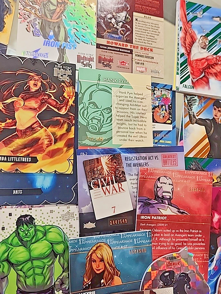 Marvel Comic Card Collection Lot TCG Inserts Numbered, Vintage, Sketch ...