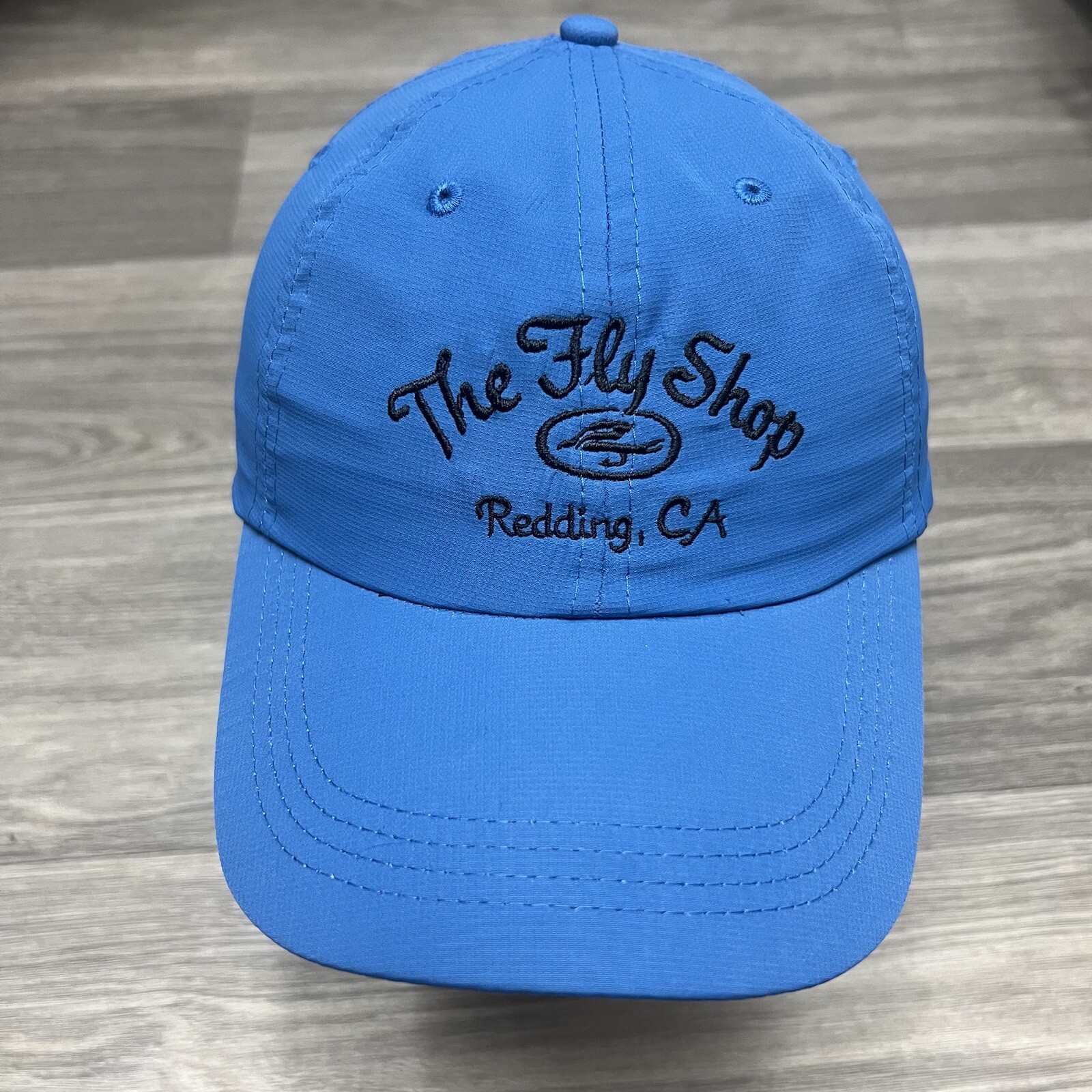 Fly Fishing Shop Hat Baseball Cap Blue Black Performance Athletic Gym ...
