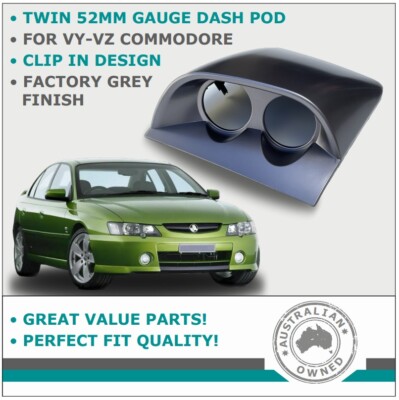 HOLDEN COMMODORE VY/VZ 2002-2007 DASH POD GREY COLOUR FOR 2x 52mm ...