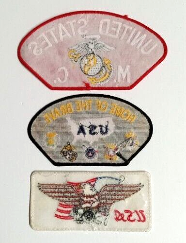 US Marines USMC American Flag Eagle Military Embroidered Patch Lot (Qty ...