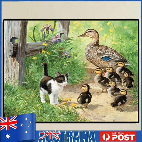 5D DIY Full Drill Diamond Painting Village Cat Ducks Cross Stitch ...