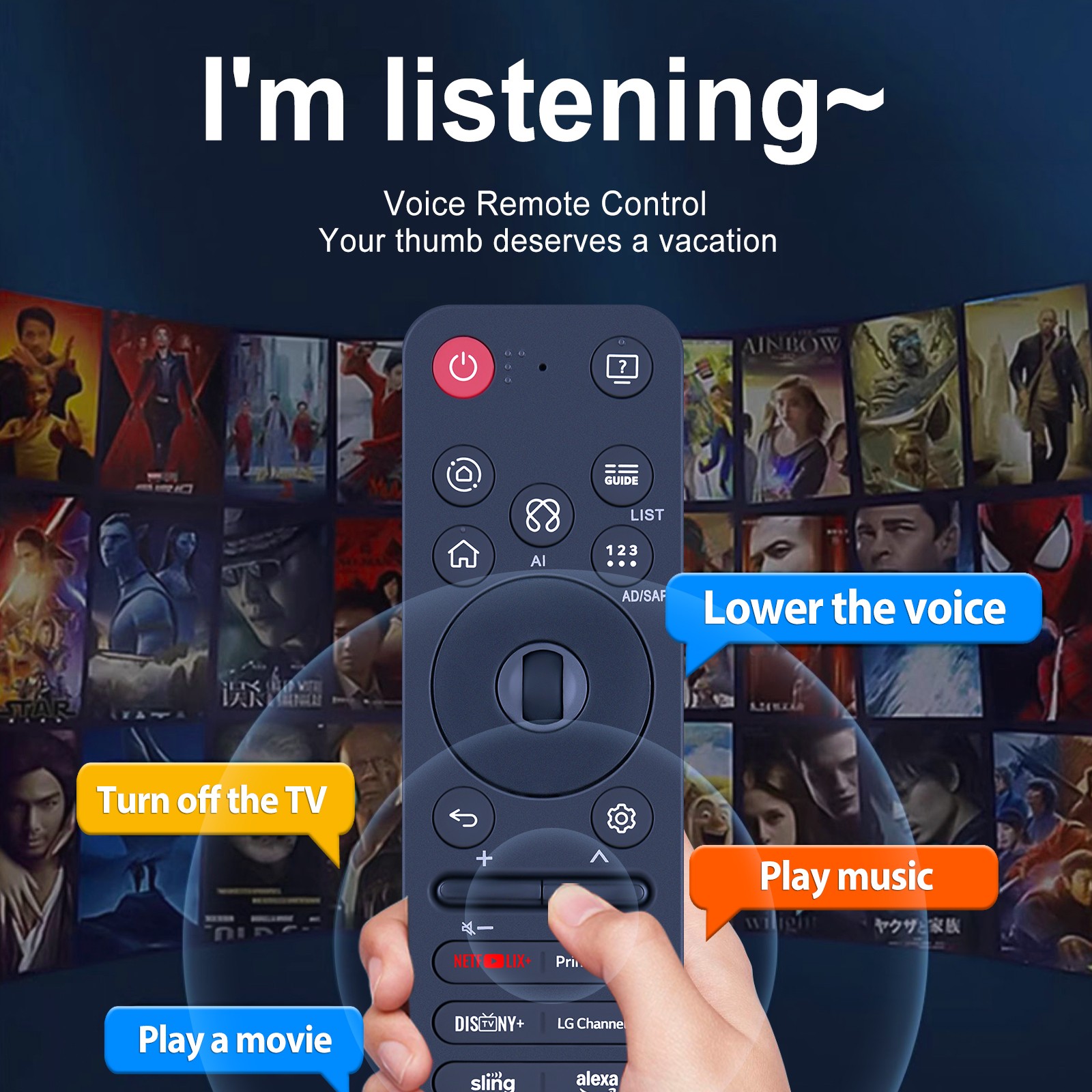 New MR25GA AKB76046602 Voice Magic Remote Control For LG 2025 TV G5 C5 ...