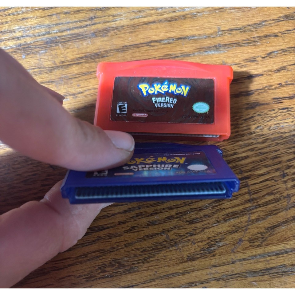 Nintendo Game Boy Advance Pokemon FireRed Version Sapphire Version Lot ...