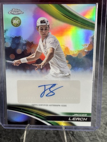 2025 Topps Chrome Tennis #CA-JLH Jagger Leach Chrome Refractor Auto RC ...