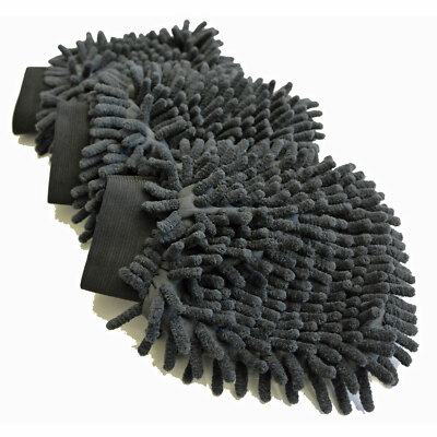 3-er Set Microfaser Handschuh Chenille Putzhandschuh Autowaschhandschuh ...