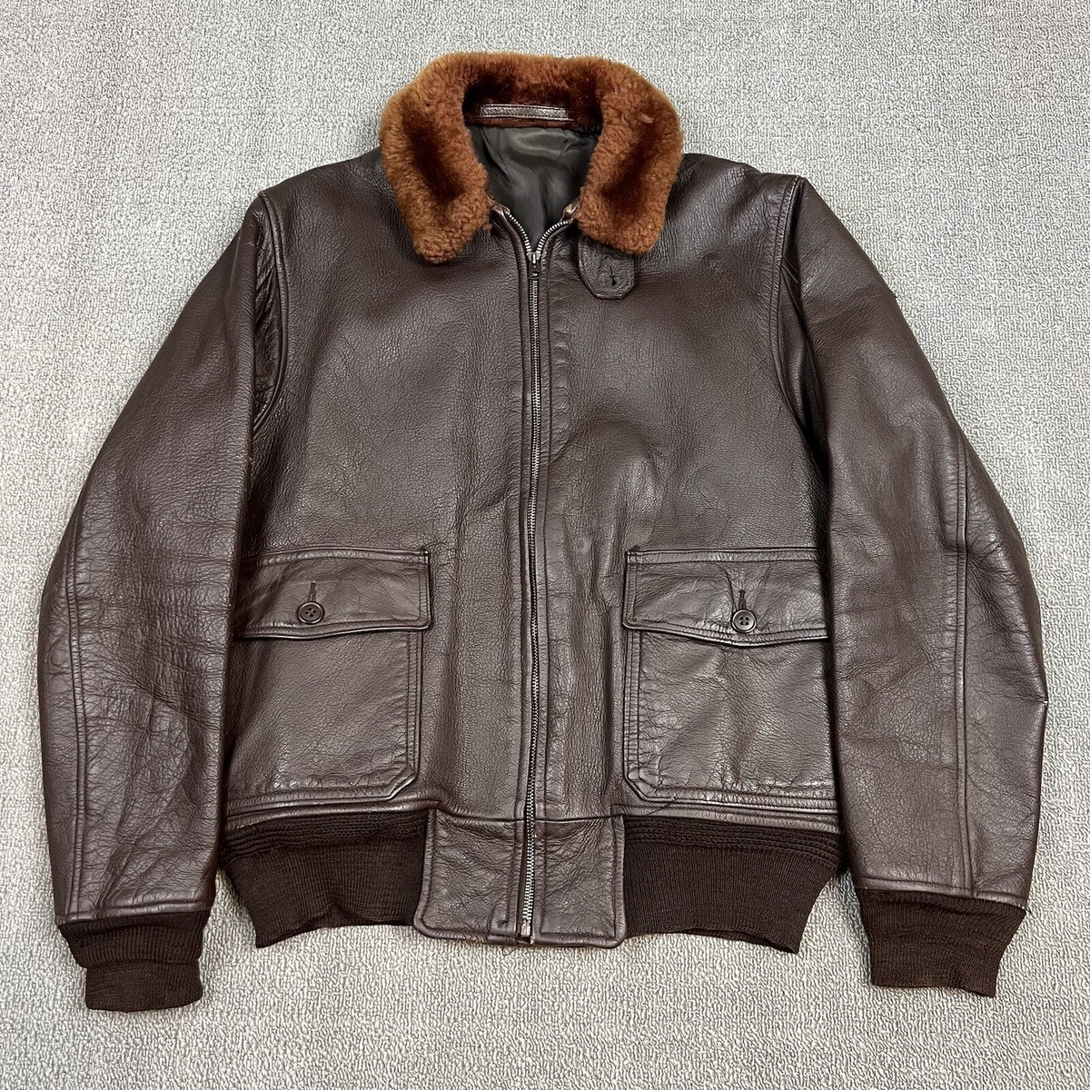 Vintage 50's G-1 USN Leather Bomber Flight Jacket 7823 Men's Vintage 50's G-1 USN Leather Bomber Flight Jacket 7823 Men's