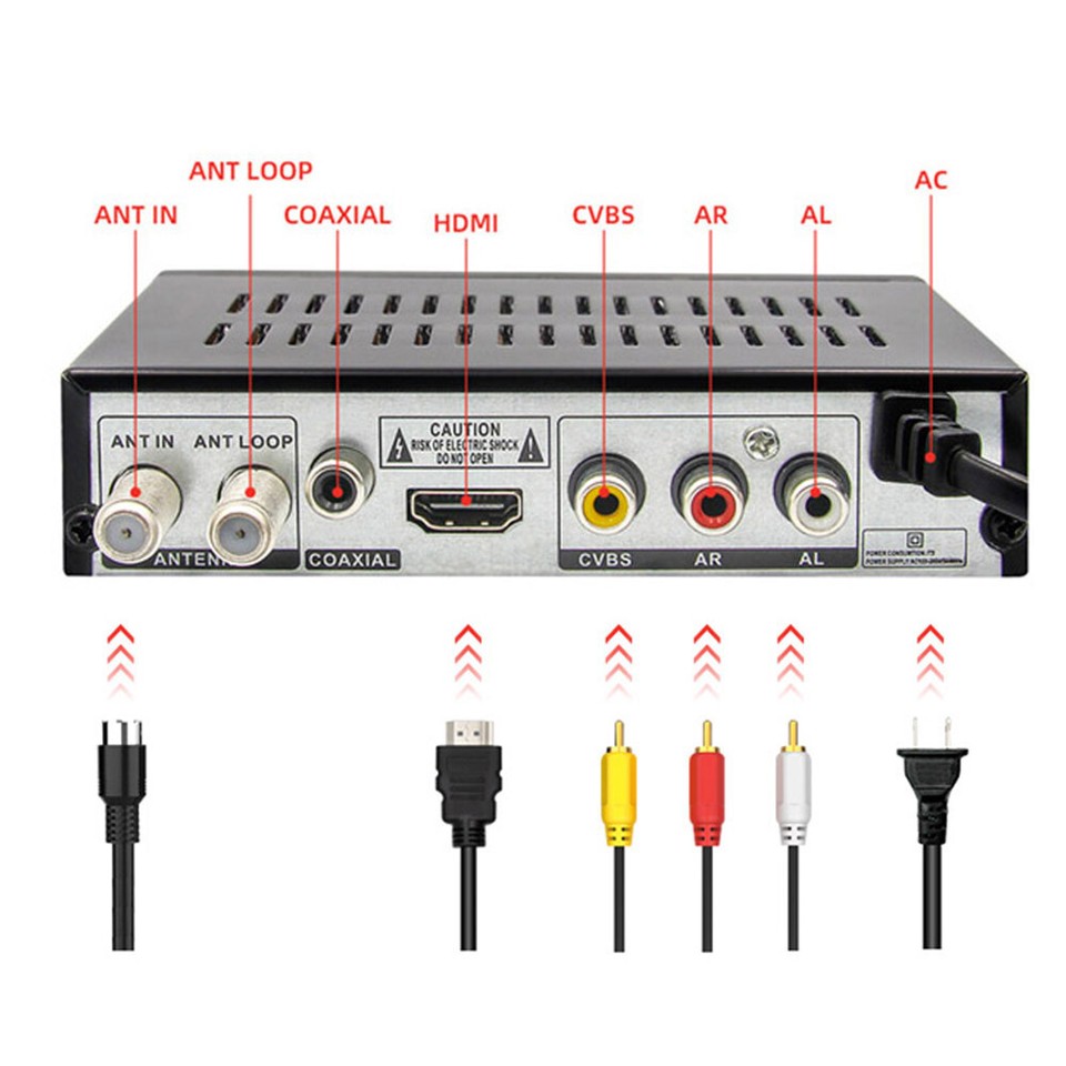 HDMI OTA Free tv cable box Atsc Tuner HD digital converter box Recorder ...