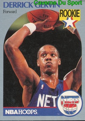 196 DERRICK GERVIN ROOKIE BROOKLYN NETS CARD CARTE BASKETBALL NBA HOOPS ...