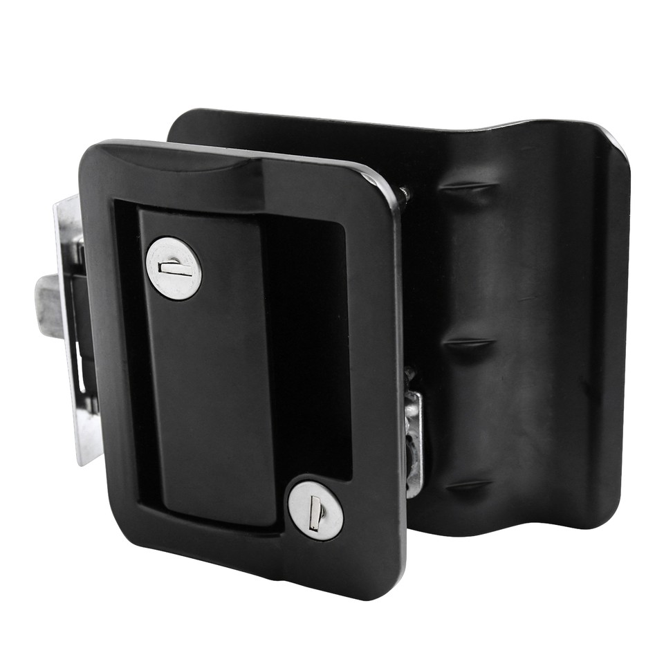 NEW Black RV Paddle Entry Door Lock Latch Handle Knob Deadbolt Camper ...