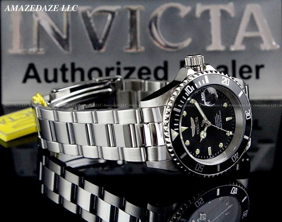 NEW Invicta Men's Pro Diver 24J Automatic NH35A Stainless Steel BLACK ...