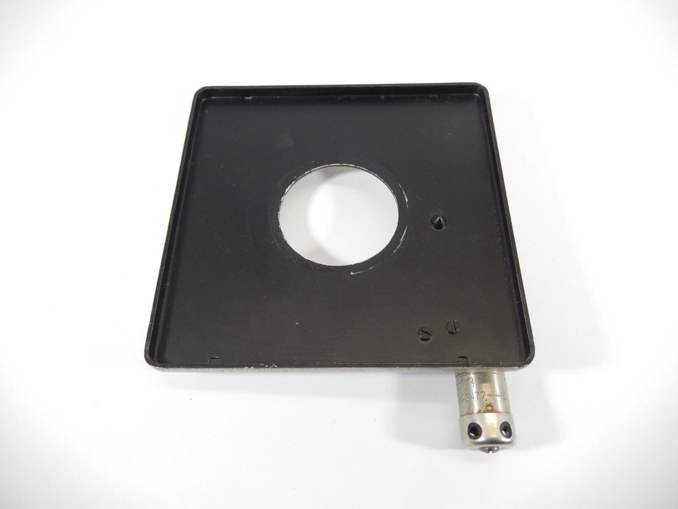 VINTAGE GRAFLEX D30852P6 LENS BOARD W/ 34mm LENS OPENING & #3 SHUTTER ...