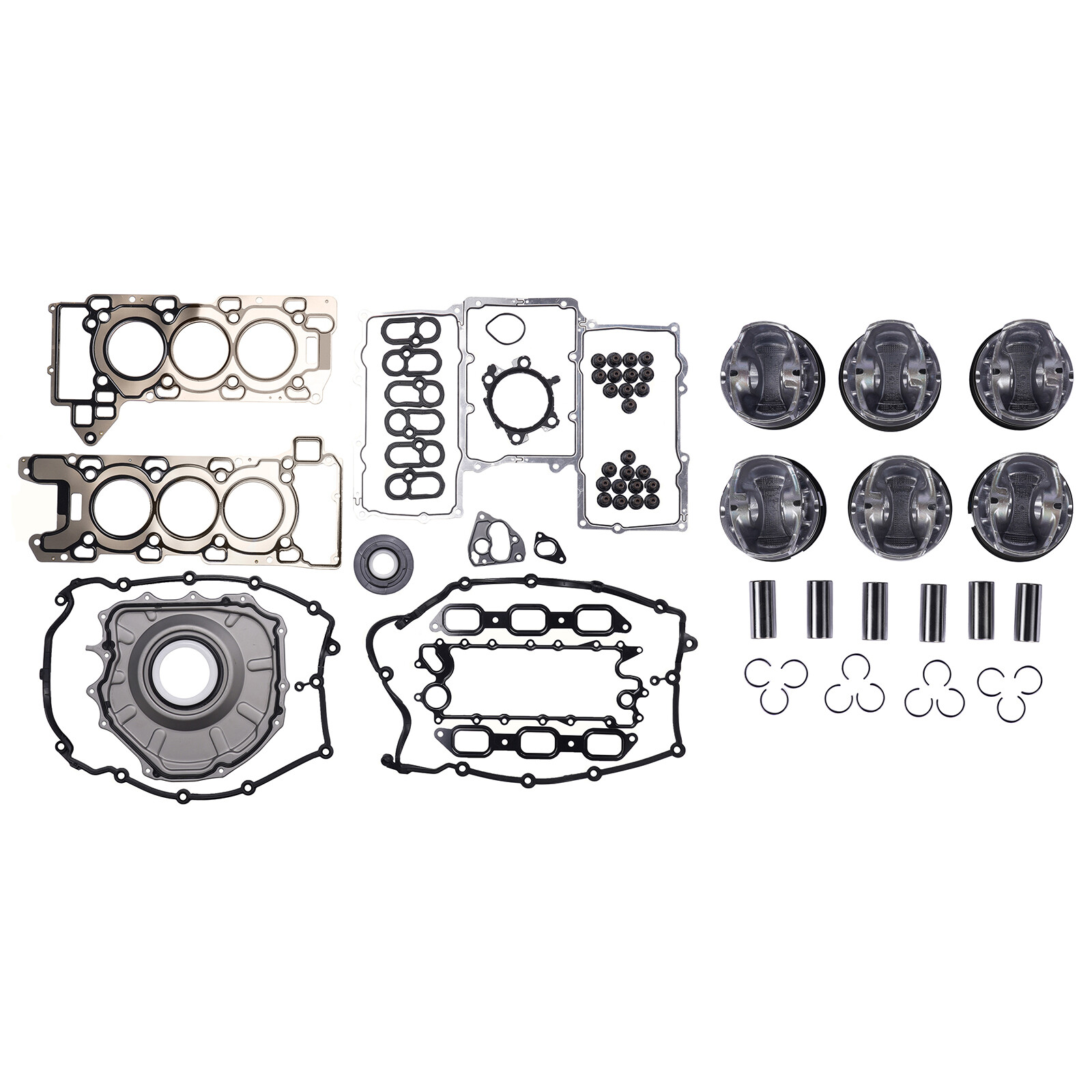 Engine Piston w/Rings+Gasket Set for Jaguar XE F-Type Land Rover 3.0L ...