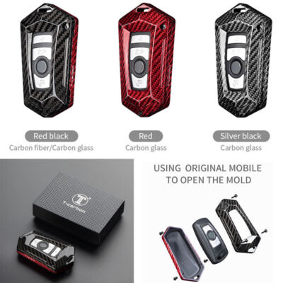 LUXURY CARBON FIBER CASE COVER FOR BMW F30 F32 F22 F10 F80 F82 KEY FOB ...