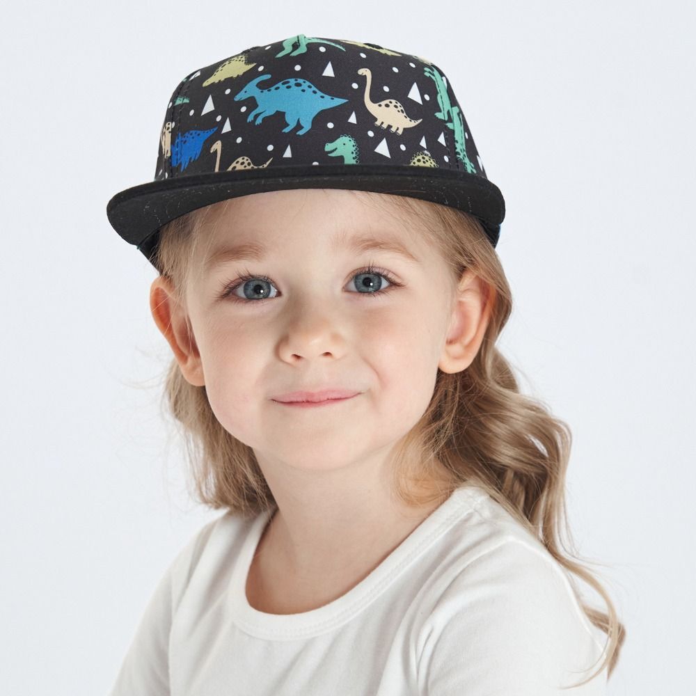 Cartoon Print Baby Baseball Cap Sunshade Flat Brim Hat Peaked Cap Boys ...