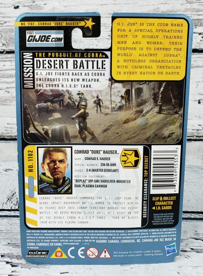 GI Joe POC Pursuit of Cobra Desert Battle Team Commander Duke Action ...