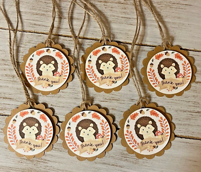 6 Handmade Hedgehog Thanksgiving Fall Gift favor tags thank you tags | eBay