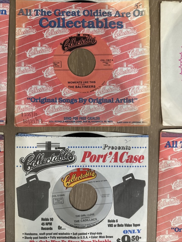 Lot Of 10 RARE Collectables Label Doo Wop R&B Soul 45 Records Cadillacs ...
