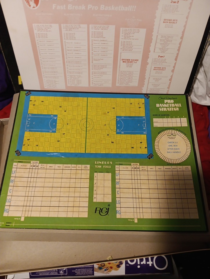 Oscar Robertson's Fast Break Pro Basketball! Board Game 1973 RGI No ...