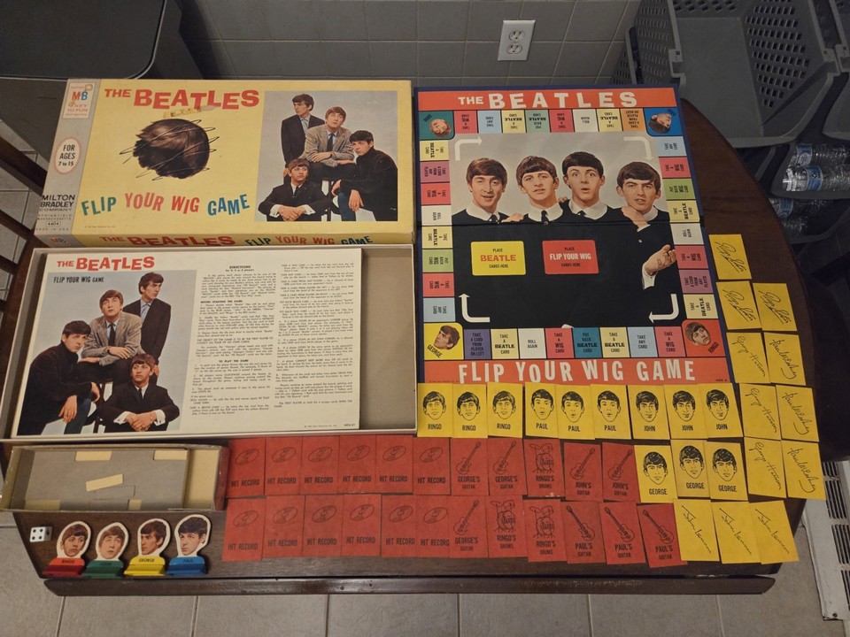 1964 Beatles Milton Bradley Flip Your Wig Board Game | eBay
