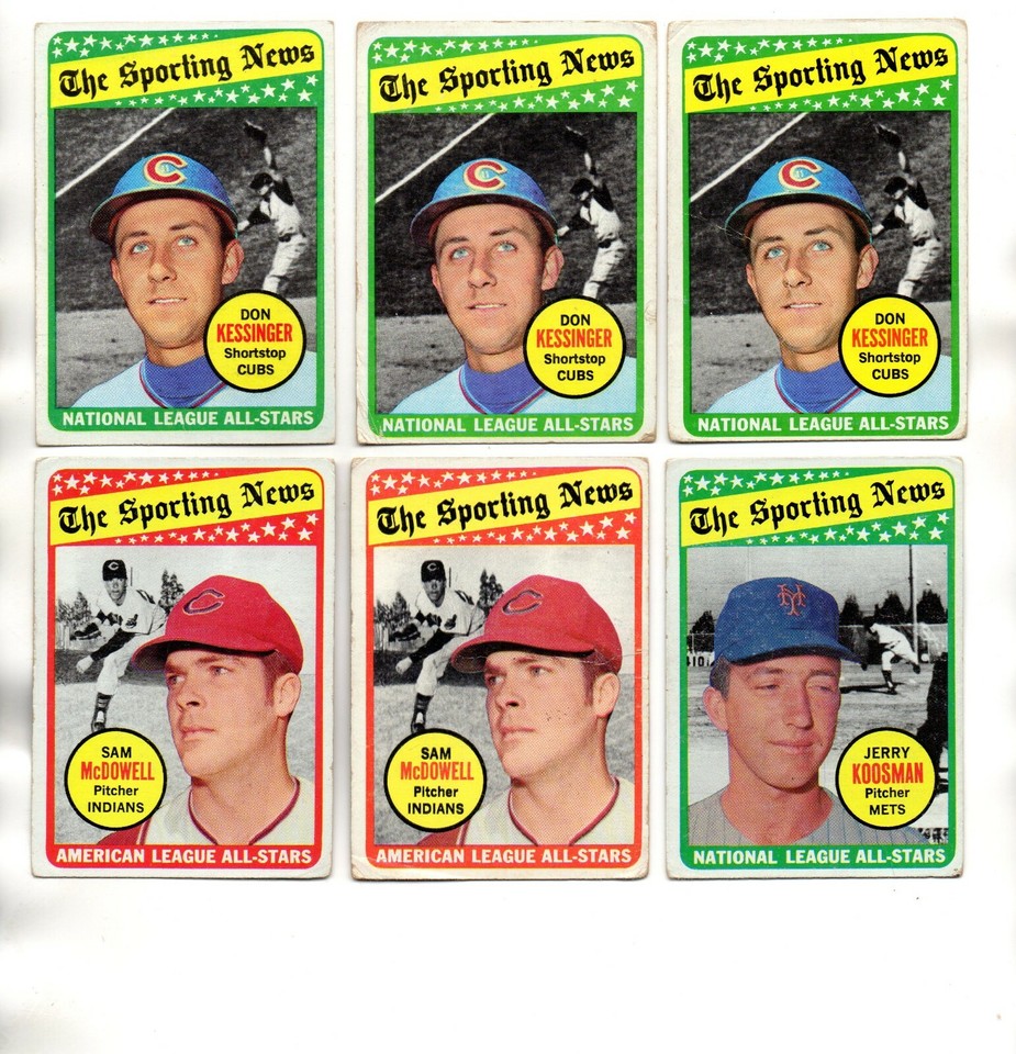 1969 TOPPS ALL STAR LOT OF 12 VG VGEX SET BREAK VINTAGE 1960S KOOSMAN ...