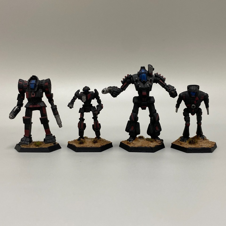 12 X BATTLETECH COMPANY MINIATURES MECHWARRIOR MECHS FASA IRON WIND RAL ...