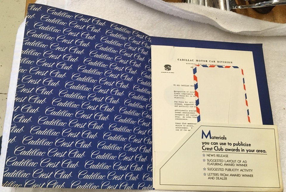 1970 Cadillac Crest Club Press Kit Dealership Fleetwood Eldorado ...