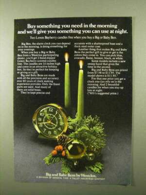 1971 Westclox Big and Baby Ben Alarm Clock Ad | eBay