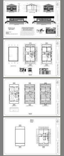 24x36 House -- 2 Bedroom 1 Bath -- 864 sq ft -- PDF Floor Plan -- Model 3 | eBay