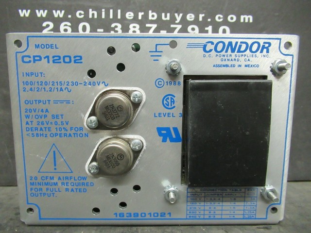Surplus Condor CP1202 DC Power Supply 120/240 VAC to 20 VDC @ 4 Amps ...