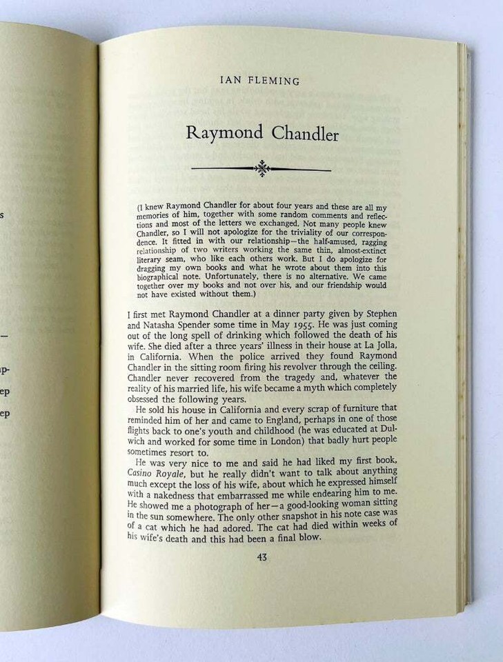 Ian Lancaster FLEMING / 'Raymond Chandler' contained within 'The London | eBay