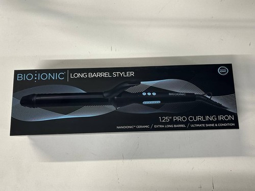 Bio Ionic 1.25 Inch Long Barrel Ceramic Curling Iron - BRAND NEW IN BOX ...
